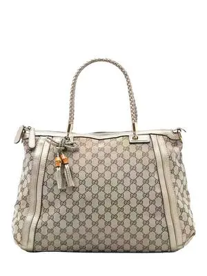 Gucci Gg Canvas Bella Convertible Tote Satchel - Brown