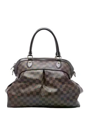 LOUIS VUITTON 2009 Damier Ebene Trevi Gm Satchel - Brown
