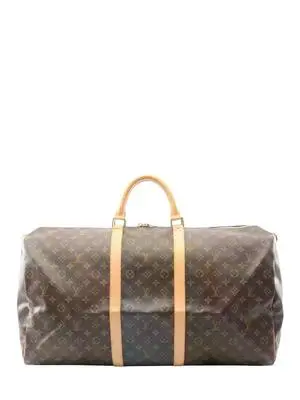 LOUIS VUITTON 2004 Monogram Keepall 60 Travel Bag - Brown