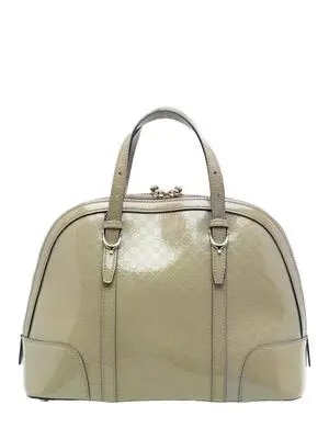 Gucci Small Micro Guccissima Patent Satchel - Brown