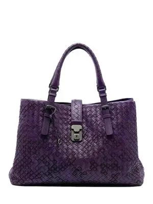 Bottega Veneta Medium Nappa Intrecciato Roma Tote Bag - Purple