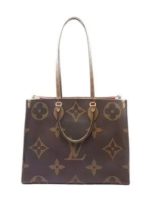 LOUIS VUITTON 2019 Monogram Reverse Giant Onthego Gm Satchel - Brown