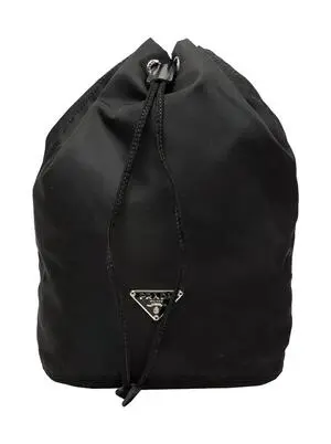 Prada 2000-2013 Tessuto Drawstring Pouch - Black