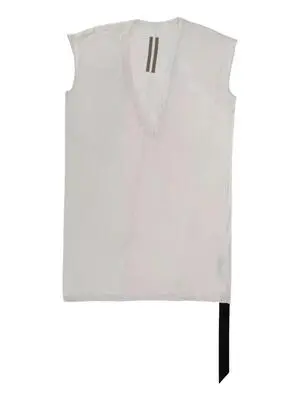 Rick Owens V-neck Vest - White