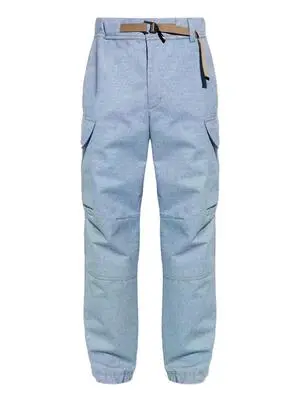 Moncler Belted Cargo Trousers - Blue