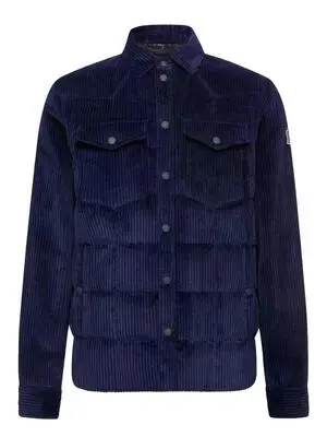 Moncler Gelt Corduroy Down Shirt Jacket Blue