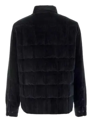 Moncler Gelt Corduroy Down Shirt Jacket Blue