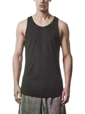 THOM KROM Fine-ribbed Tank Top - Black