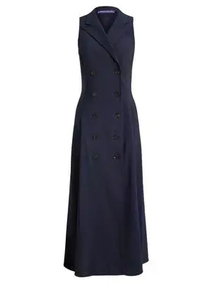 Ralph Lauren Double-breasted A-line Dress - Blue