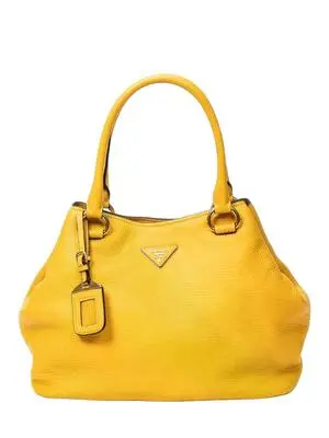 Prada Triangle-logo Tote Bag - Yellow