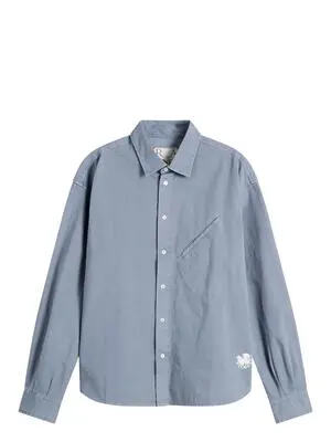 RANRA Field Cotton Long Sleeve Shirt - Folkstone Grey