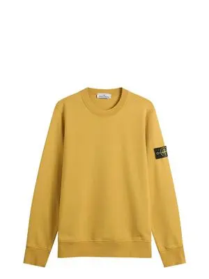 Stone Island Garment Dyed Crew Neck Sweatshirt - Mustard