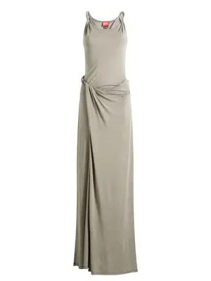 DIESEL D-estiga Tie Waist Maxi Dress - Light Grey