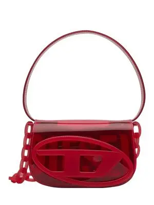 DIESEL 1dr Logo Perspex Handbag - Red