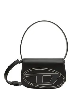 DIESEL 1dr Leather Handbag With Logo - Black