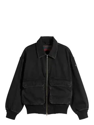 DIESEL Kurz Denim Bomber Jacket - Black