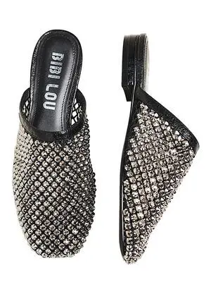 BIBI LOU Ella Gem Mules - Black