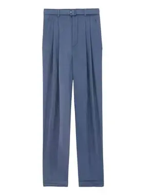 Saint Laurent Pleated Trousers - Blue