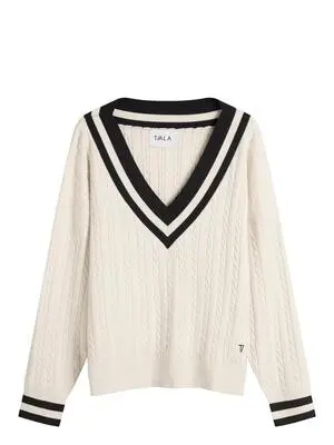 TALA Oversized Cricket Jumper - Ivory