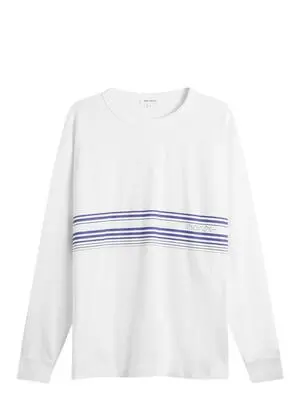 Norse Projects Loften Nautical Stripe Long Sleeve T-shirt - White