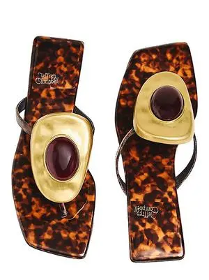 Jeffrey Campbell Bazaar Thong Sandals - Tortoise Combo
