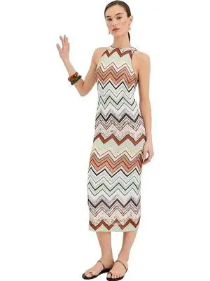 MISSONI M Missoni Sleeveless Knit Midi Dress