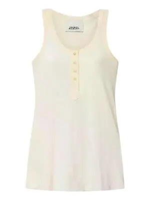 Isabel Marant Helma Button-detailed Tank Top - Neutrals