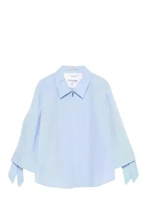 LE SARTE PETTEGOLE Sleeve Tie Shirt - Blue
