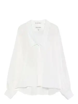 LE SARTE PETTEGOLE Collared Silk Shirt - White