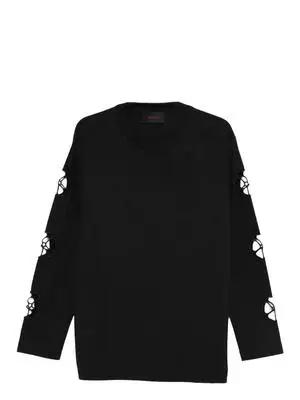 Simone Rocha Cut-out Long-sleeve T-shirt - Black