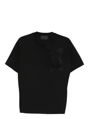 Simone Rocha Flower-appliqué T-shirt - Black