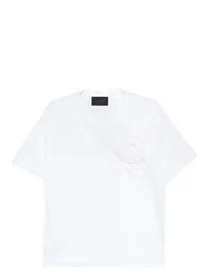 Simone Rocha Flower-appliqué T-shirt - White