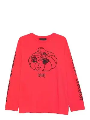 Simone Rocha Printed Long-sleeve T-shirt - Red