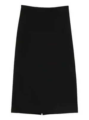 Liviana Conti Slit Midi Skirt - Black