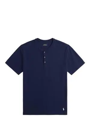 Ralph Lauren Featherweight Mesh Henley Sleep Shirt - Cruise Navy