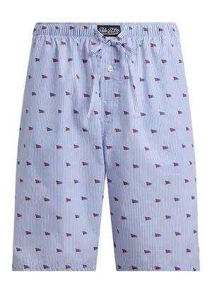 Ralph Lauren Print Cotton Sleep Short - Pennant Flag Stripe