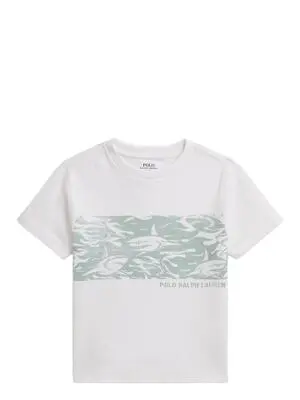 Ralph Lauren Shark-print Cotton Jersey Tee - White
