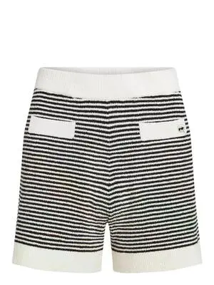 Karl Lagerfeld Striped Knit Shorts Black