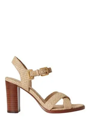Ralph Lauren Emeryn Raffia Sandal - Natural