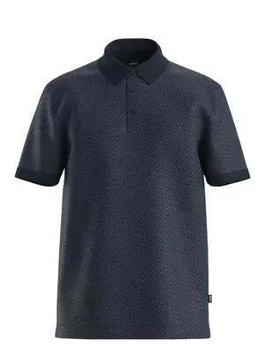 BOSS Patterned Short-sleeve Polo Shirt - Blue