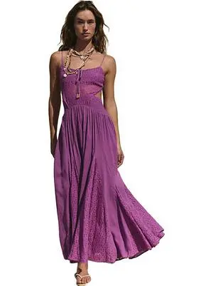 Free People Floral Frolic Maxi Dress - Radiant Orchid