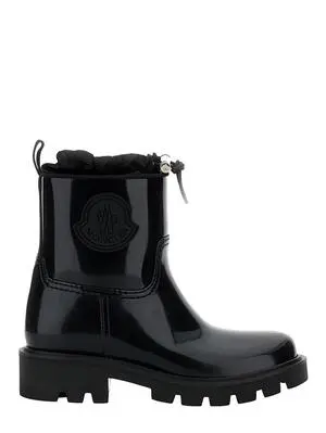 Moncler Kickstream Mid-Calf Rain Boots Nero