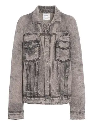 BARRIE Printed Denim Jacket - Grigio