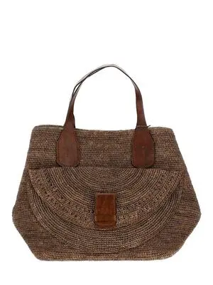 IBELIV Raffia Tote Bag - Brown