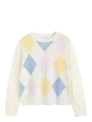 Chinti & Parker Argyle Wool Sweater - Neutrals