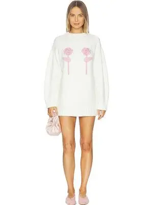 Majorelle Vienna Rosette Mini Dress - Ivory
