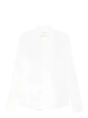 6397 Long-sleeve Pleated-detail Shirt - White