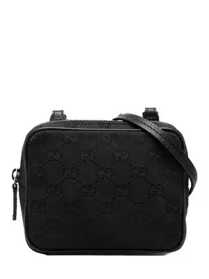 Gucci Gg Canvas Crossbody Bag - Black