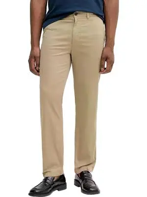BOSS Regular-fit Cotton Trousers - Neutrals