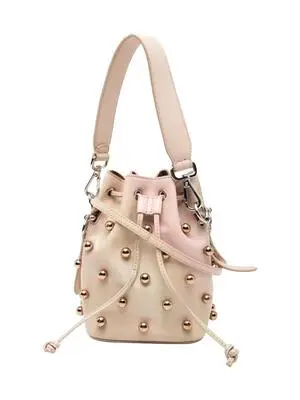 Fendi Mon Tresor Mini Studded Bucket Bag - Pink
